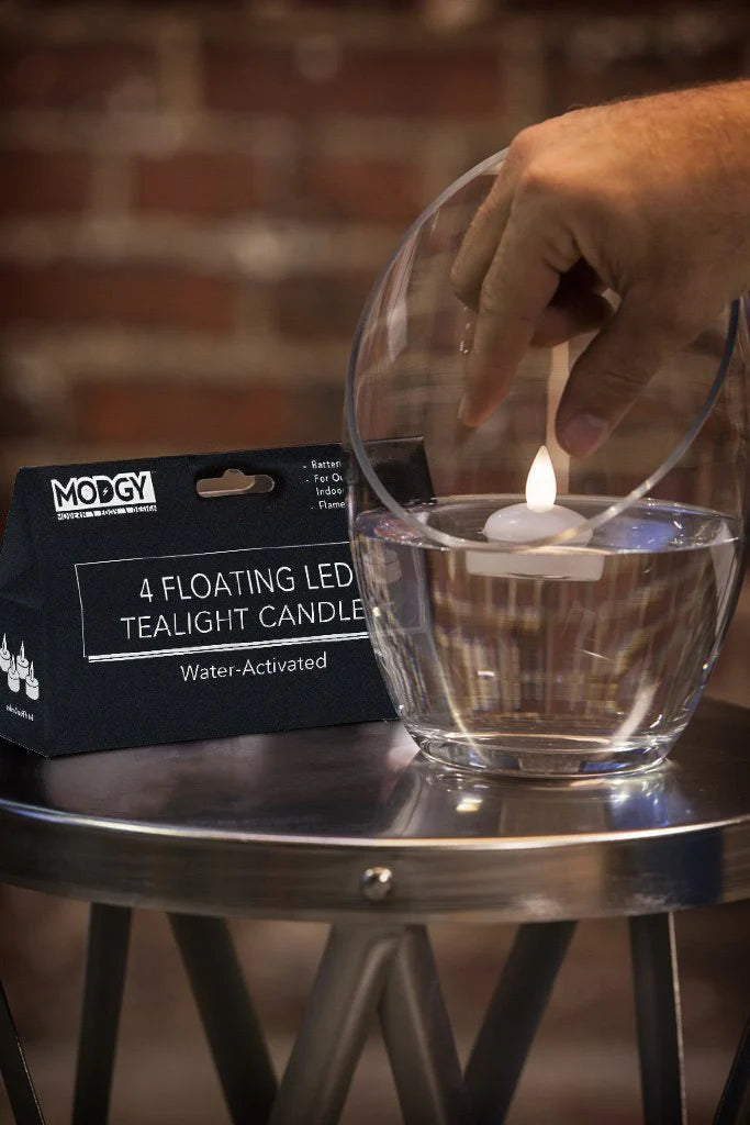 Modgy Set of 4 Water-Activated LED Floating Candles – Cute & Comfy