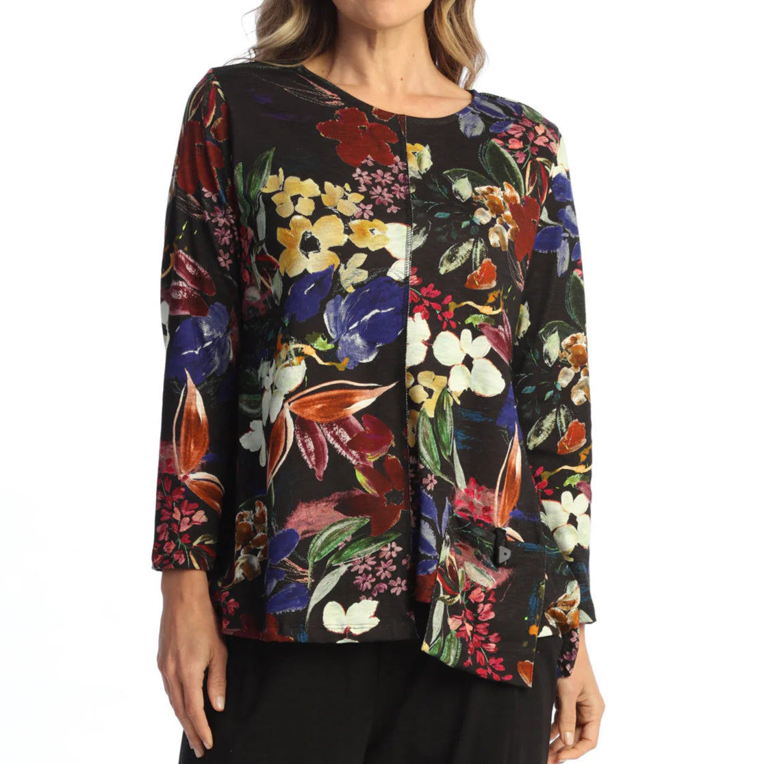 FINAL SALE Jess & Jane KM5-2141 Juliette Cotton Modal Top with Offset ...