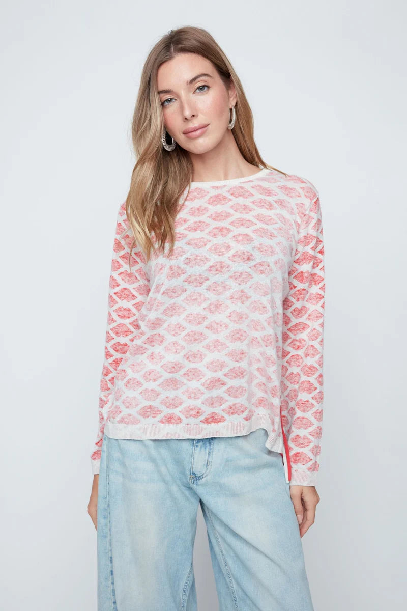 Renuar R6977 Knit "Lips" Sweater – Cute & Comfy